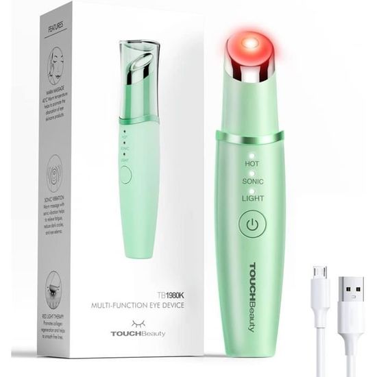 Massage Des Yeux Électrique,40℃ Masseur Oculaire Anti-Âge Avec ...