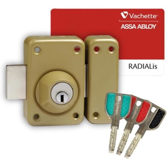 Verrou Vachette Double Cylindre RADIALis V136 - Sécurité Maximum ...