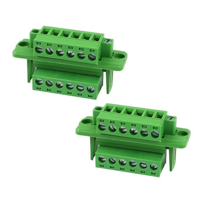6 Pin PCB Vis Connecteur àBornier Electronique Tension 300VCourant 15A ...