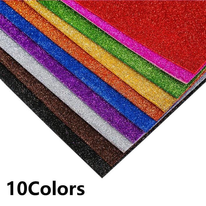 Feuilles de Mousse EVA Pailletée A4 - Matériel DIY Loisirs Créatifs ...