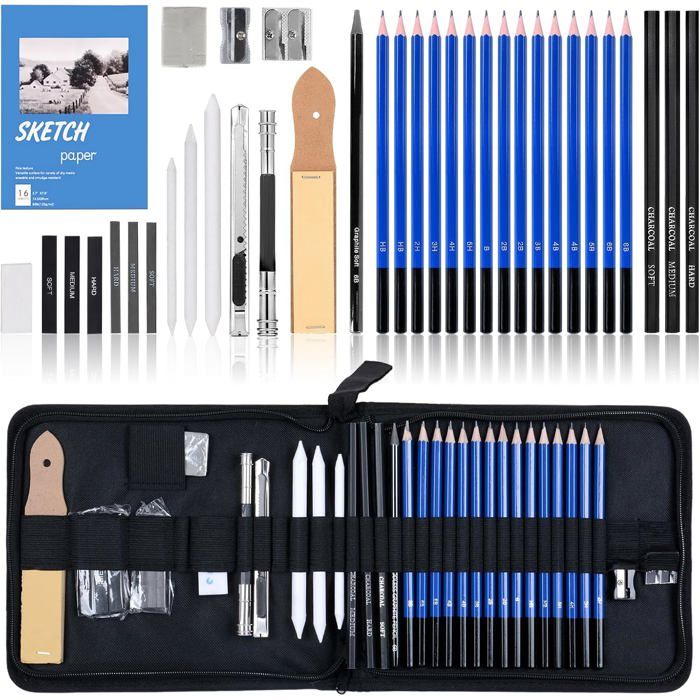 Ensemble de crayons de dessin - SIGHTMARK - 36 pièces - Crayons ...