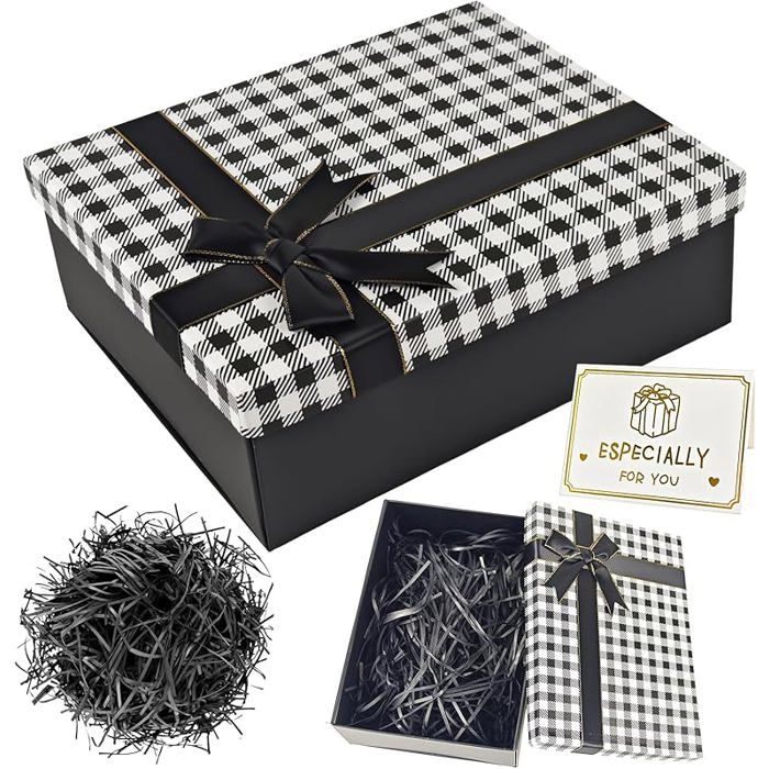 Grande boîte cadeau avec couvercle 25 x 18 x 8,5 cm Avec n ud Pour ...