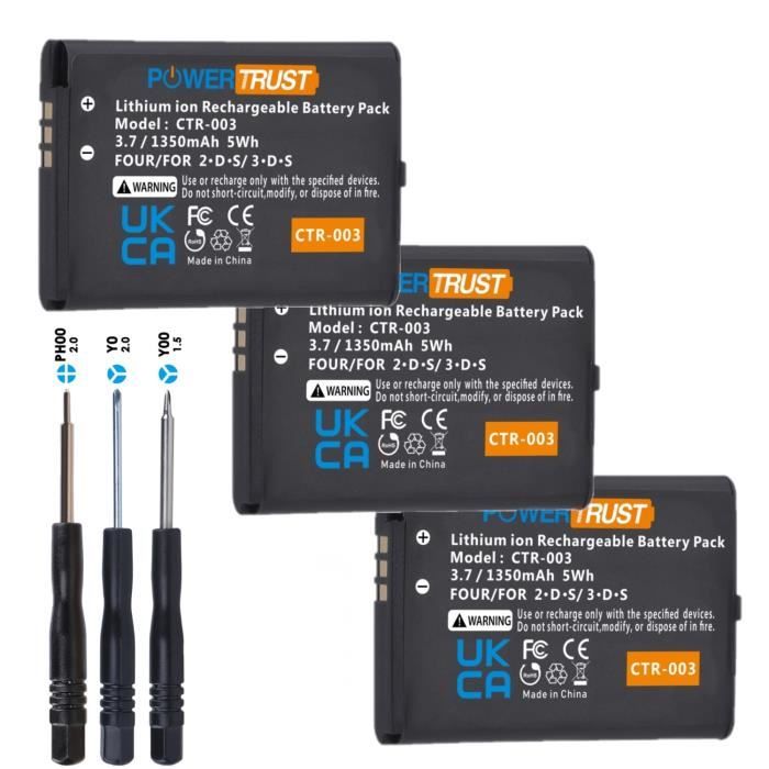Batterie 3x - 1Pc 1350mAh CTR-003 CTR003 CTR 003 Batterie pour Nintendo ...