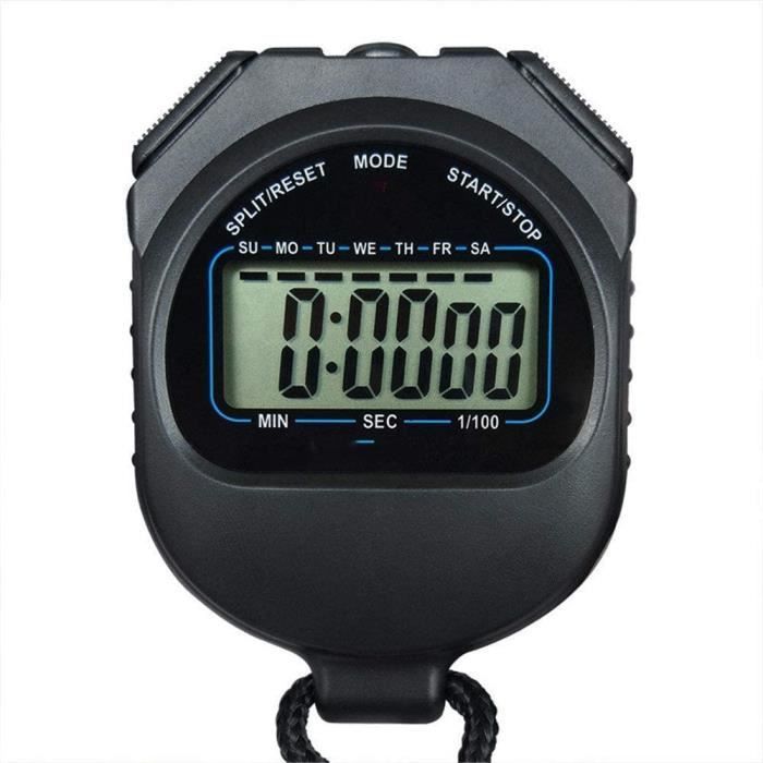 Chronomètre chronomètre numérique, chronomètre numérique Professionnel LCD de Poche chronographe ...