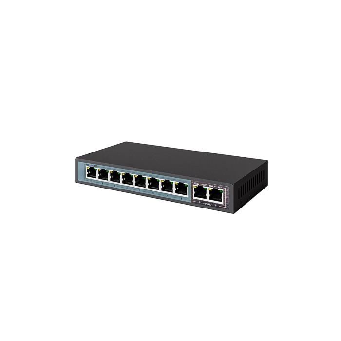 LIWI-Ceres, 8 Ports PoE, PoE+ Switch, 100 Mbps, 2 Ports RJ45, Uplink ...