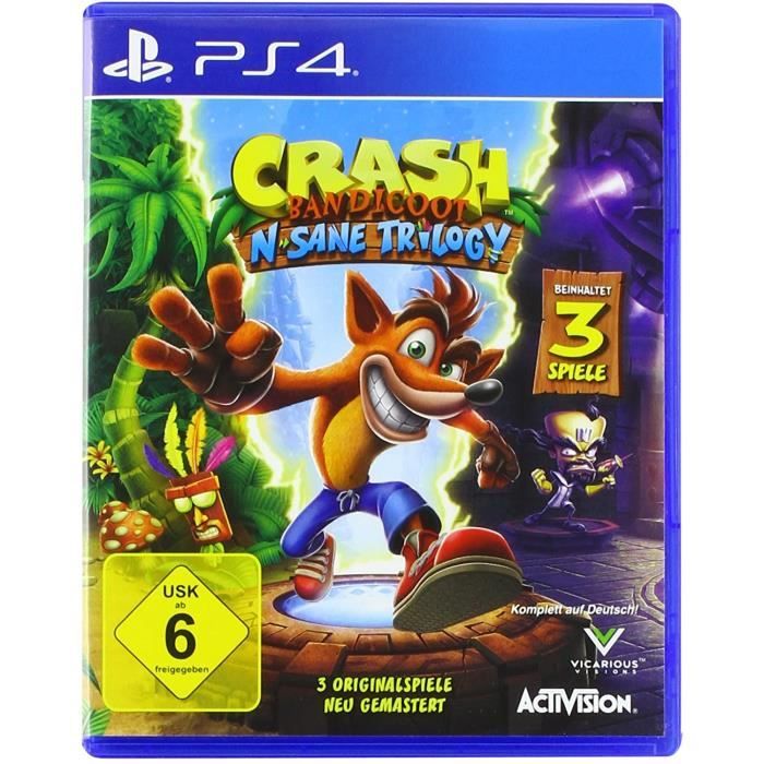 Jeu Vidéo - Crash Bandicoot - N.Sane Trilogy - PS4 - 2 Bonus Niveaux ...