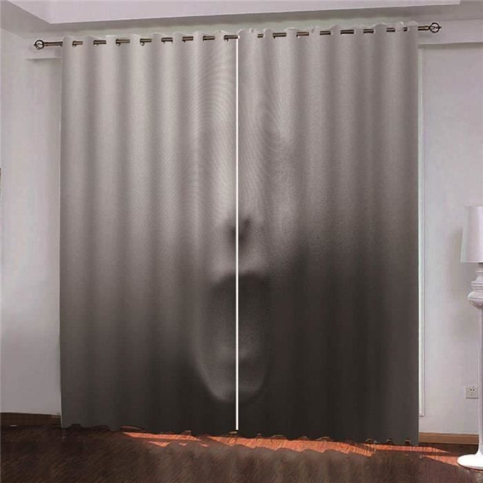 Rideau occultant à œillets Effet 3D Oeillets Salon Cuisine Adulte ...