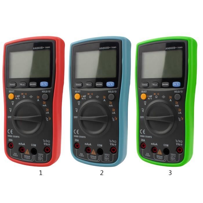 Cikonielf multimètre portatif Multimètre numérique avec écran LCD, 6000 ...