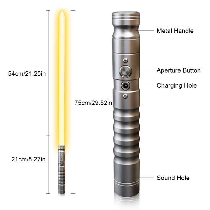 KEENSO Épée Clignotante 7 Couleurs RGB avec Son Lumineux pour Enfants ...