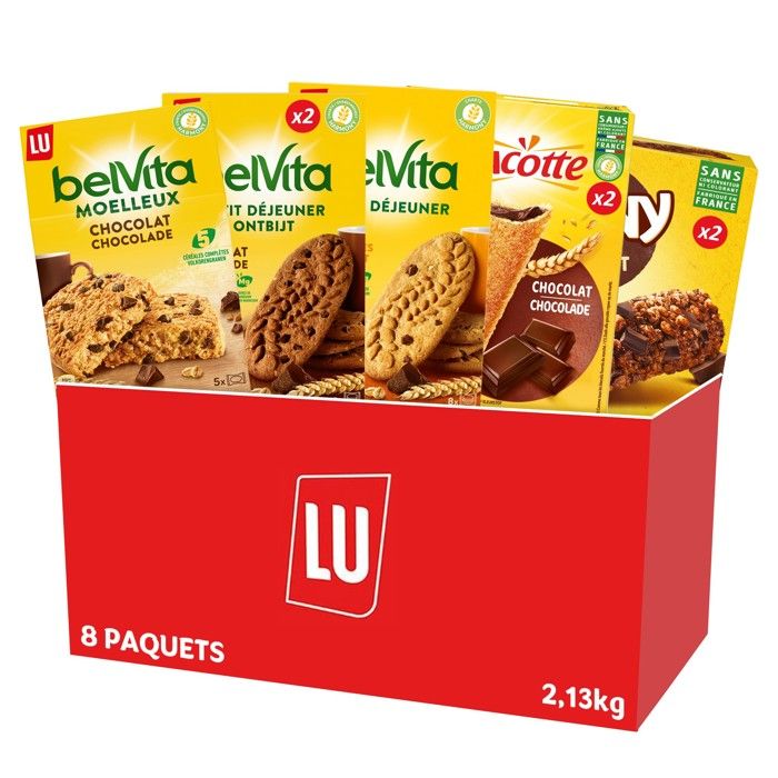 LU - La Moyenne Boîte Petit Déjeuner (7 Paquets) Belvita Miel Choco ...
