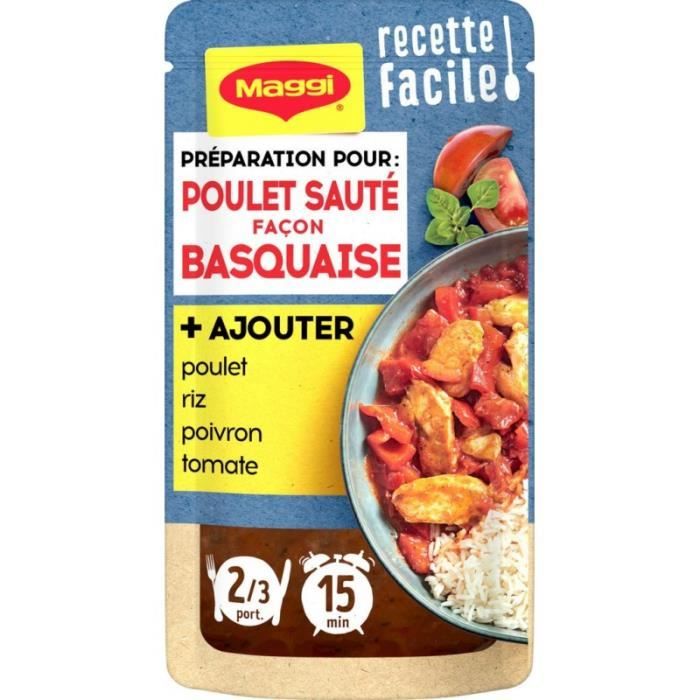 Maggi Préparation de poulet sauté façon Basquaise - Cdiscount Au quotidien