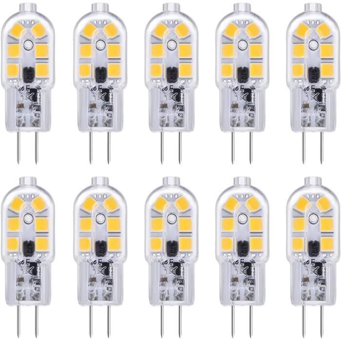 Ampoule Hotte Aspirante G4 LED 12V 2W Blanc Froid 6000K, 200LM, Équivalent Halogène G4 Bi-pin ...