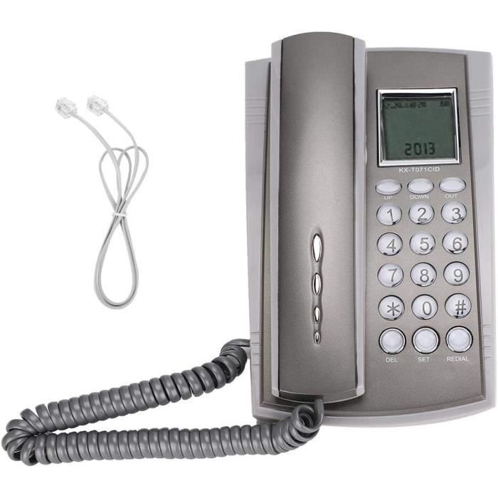 Téléphone Fixe Filaire, Mural Ou De Table, Bureau Téléphone Fixe Dtmf-Fsk Avec Numéro D'Appel Et ...