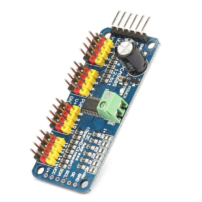 VINGVO module PCA9685 PCA9685 16 canaux 12Bit PWM Servo Shield Motor Driver I2C Module 40~1000Hz ...