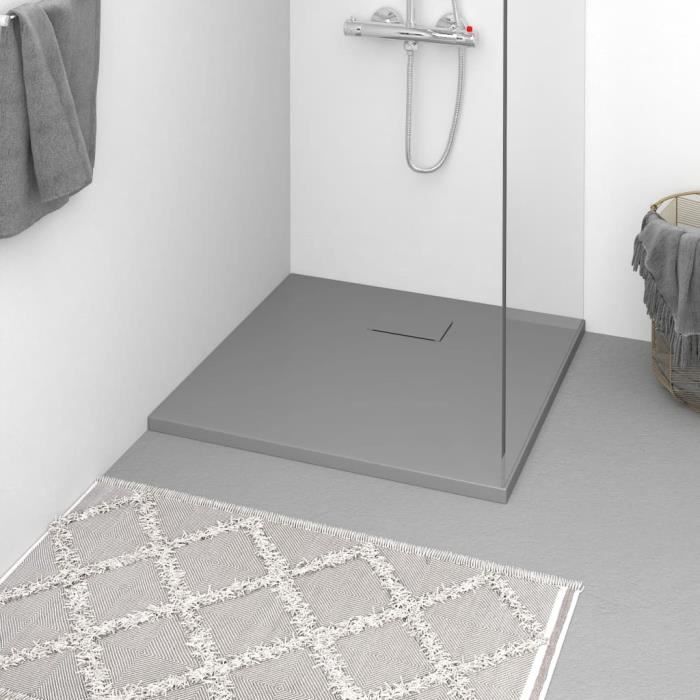 FAN - Receveur de douche SMC Gris 90x90 cm - DX1010 - Cdiscount Bricolage