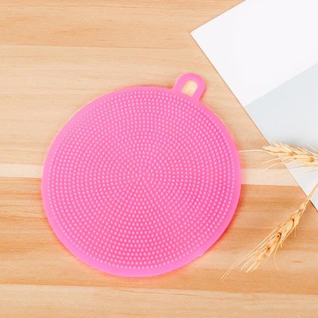 EPONGE - TAMPON A RECURER,Rose--Éponge à vaisselle en Silicone ...