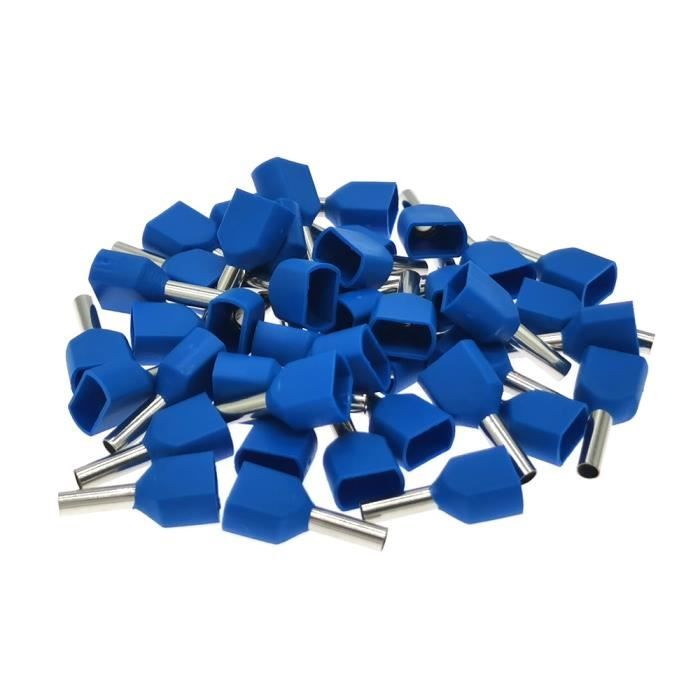 COSSE ELECTRIQUE,Blue-TE10-14 (25pcs)--Terminaux à sertir'extrémité de ...