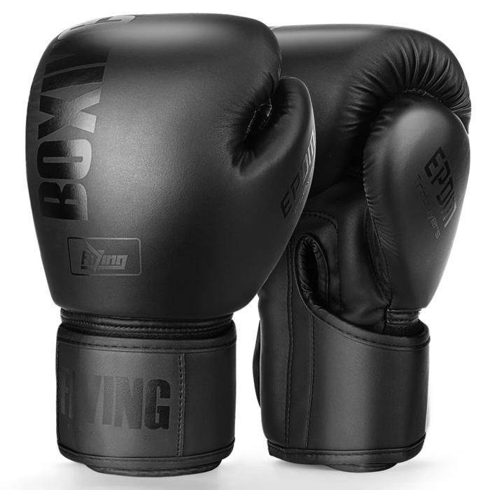 10 12 14 16oz gants De boxe en cuir PU Muay Thai Guantes De Boxeo ...