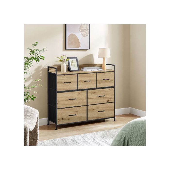 Commode Moderne Chêne Artisan 98x28.5x85cm - Cdiscount Maison