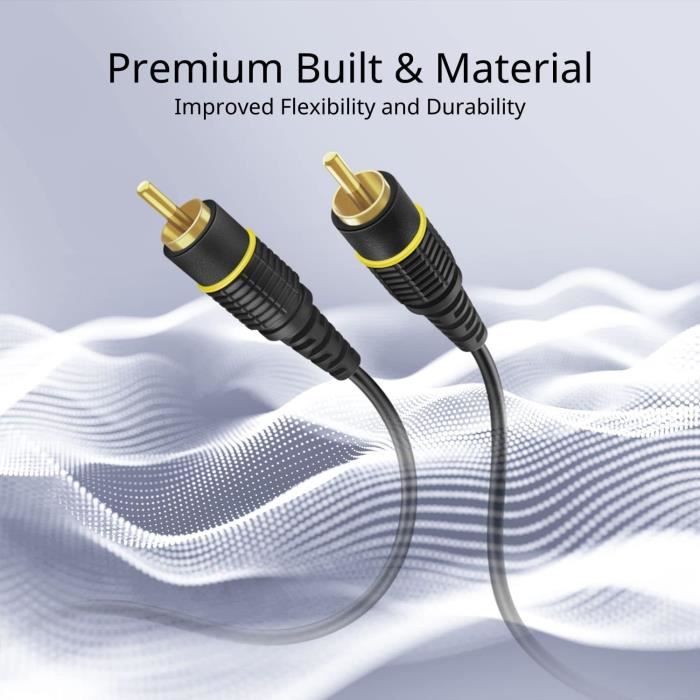 Câble vidéo Composite coaxial RCA Audio numérique subwoofer S-PDIF (50 ...