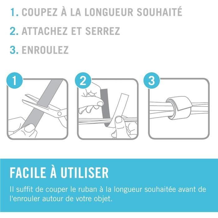 Velcro® Marque One-Wrap Attaches Réutilisables, Multi-Usage, Parfaites ...