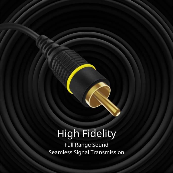 Câble vidéo Composite coaxial RCA Audio numérique subwoofer S-PDIF (50 ...