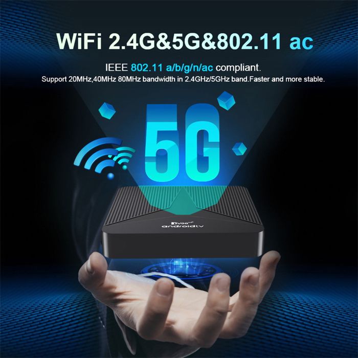 Android 14.0 TV Box, Boîte de Streaming 8K Ultra HD, 2.4G & 5G WiFi ...