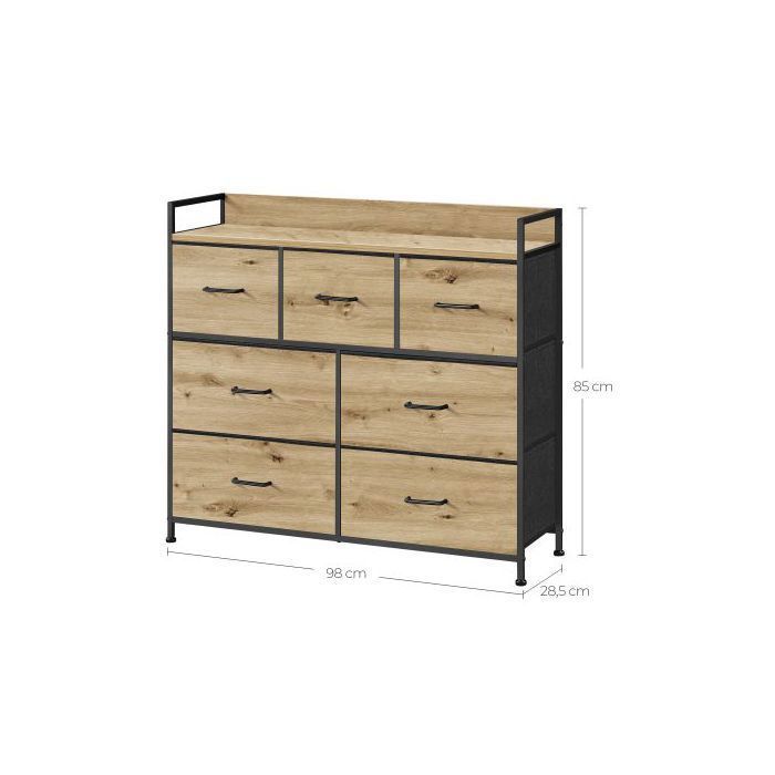 Commode Moderne Chêne Artisan 98x28.5x85cm - Cdiscount Maison