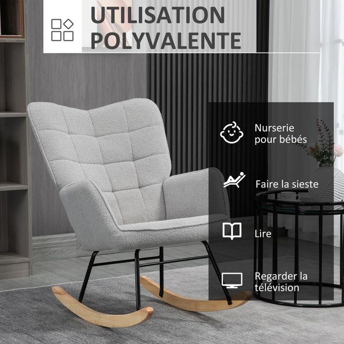Fauteuil à bascule, rocking chair, fauteuil allaitement, chaise a ...