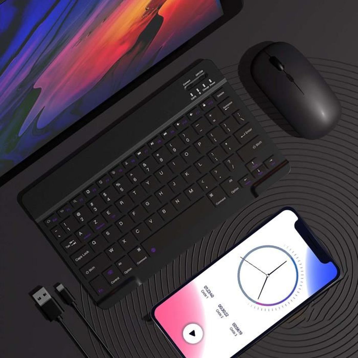 Clavier Bluetooth Tablette pour téléphone portable Clavier sans fil ...