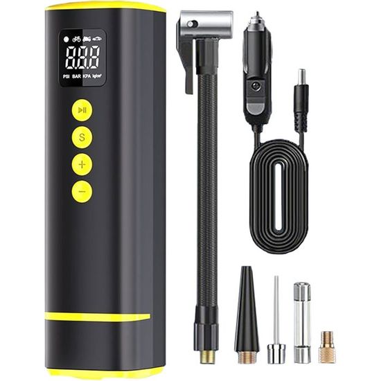 Quorvex Compresseur d'air Gonfleur Portable pour Voiture - Manomètre ...