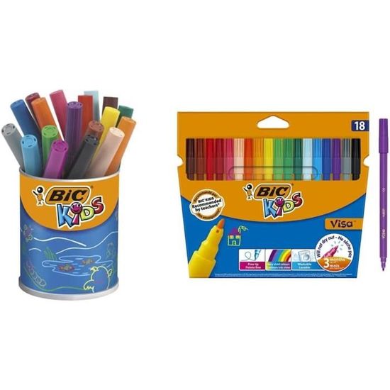 Kids Ecriture Visacolor XL Feutres de Coloriage à Pointe Large Et ...