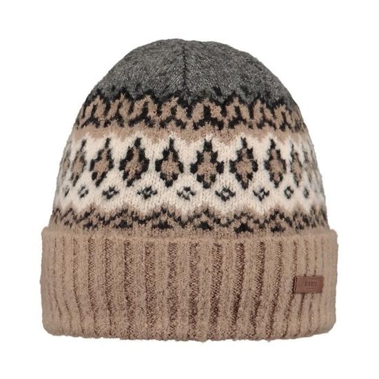 Bonnet Barts Gregoris Taupe Homme - Motif norvégien - Bandeau en polaire - Sports d'hiver ...