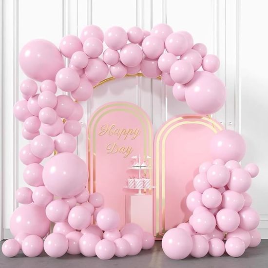 Ballons Rose Ballon Pastel, 113 Pcs Ballons Anniversaire Rose ...