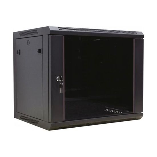 Coffret mural informatique 19 pouces 12U prof: 600mm noir (en kit ...