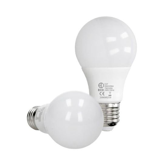 ECD Germany 1pc E27 ampoule LED 7W - remplace une lampe à incandescence de 45W - blanc froid ...