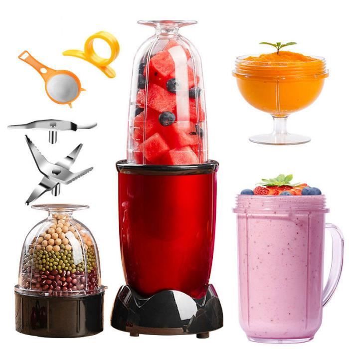 Rouge 4 tasses 4 lames - Mini presse-agrumes électrique multifonction ...