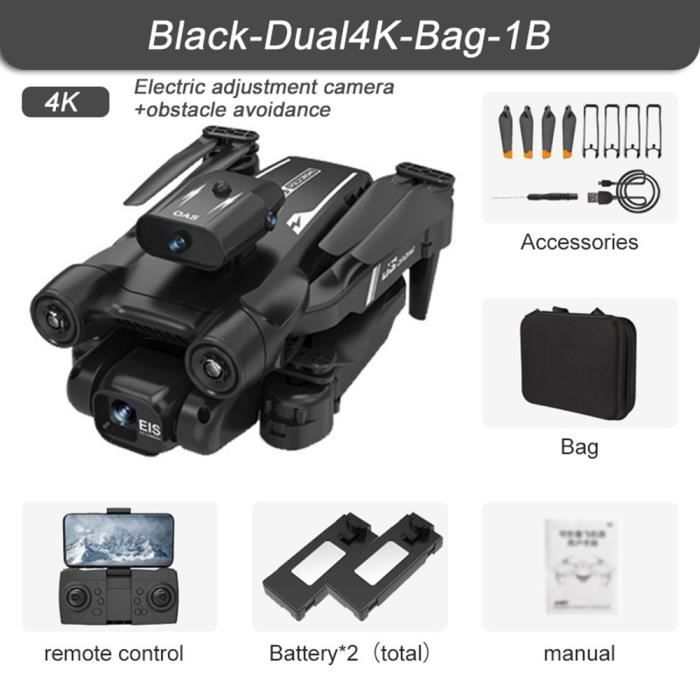 BK double 4K-2B plus - Mini Drone S17 professionnel, Caméra HD 8K ...