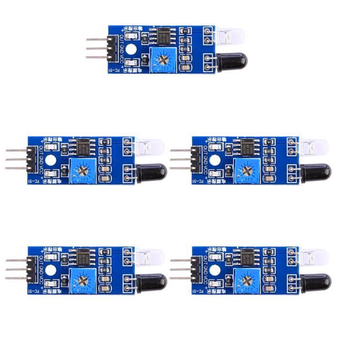 5Pcs capteur d'évitement d'obstacle infrarouge Module pour Arduino ...