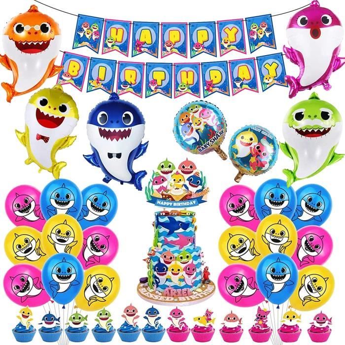 Bébé Requin Anniversaire Ballon Bébé Requin Ballon Joyeux Anniversaire ...