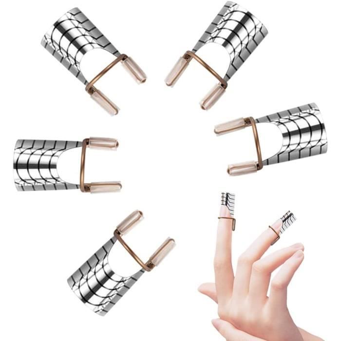 Chablon Et Forme Pour Ongle - Reutilisable Ongleréutilisable Argent ...