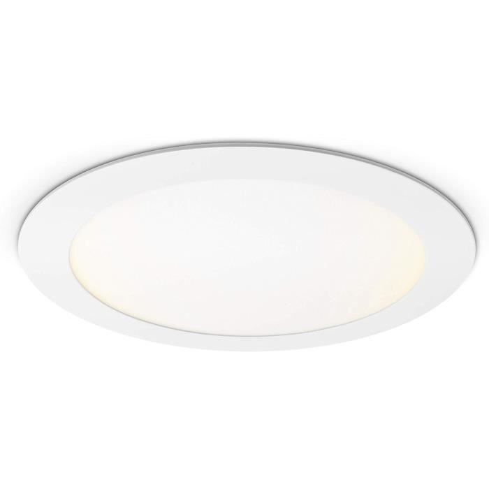Panneau Led Rond, Puissance 18 W, Montage Encastré, Intensité Variable ...