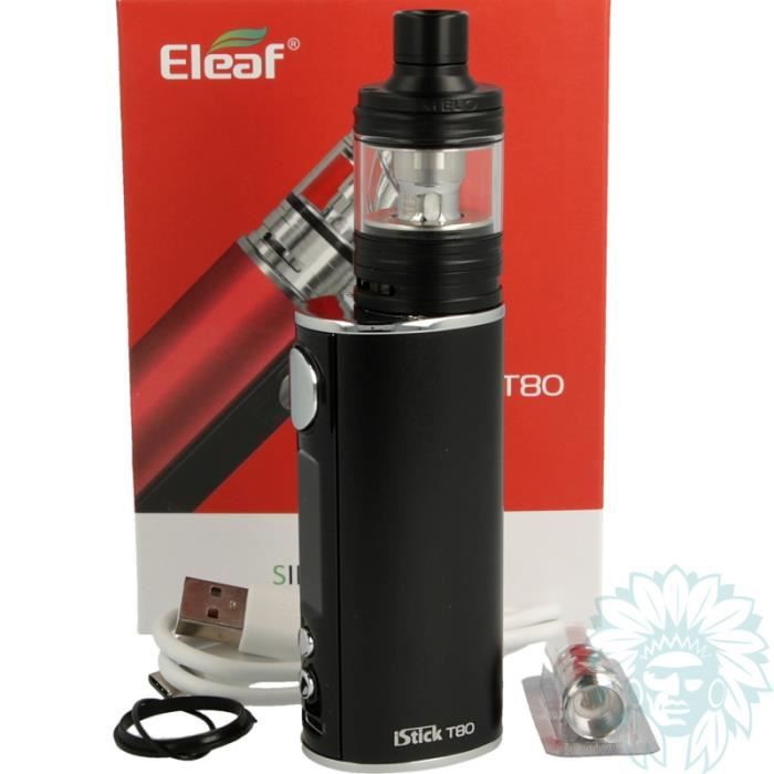 Pack Complet Eleaf Istick T80 Noir + Melo 4 D25 + 5 Résistances EC2 0 ...