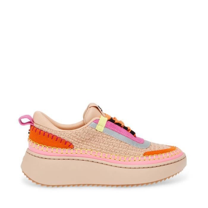 Baskets femme Steve Madden Doubletake - nat/org - Compensé - Tissu ...