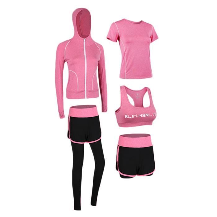 Ensemble de Vêtement Sport Femme - Marque - Fitness Running - Rose Rose ...
