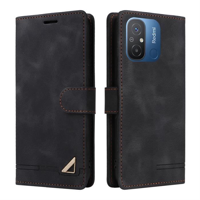 Coque pour Xiaomi Redmi 12C/Redmi 11A 6.71", Etui Portefeuille Cuir PU ...