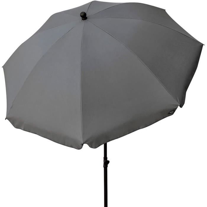 85304 - Parasol De Jardin Avec Protection Uv30, Ø 240 Cm, Gris, Mât 28 ...