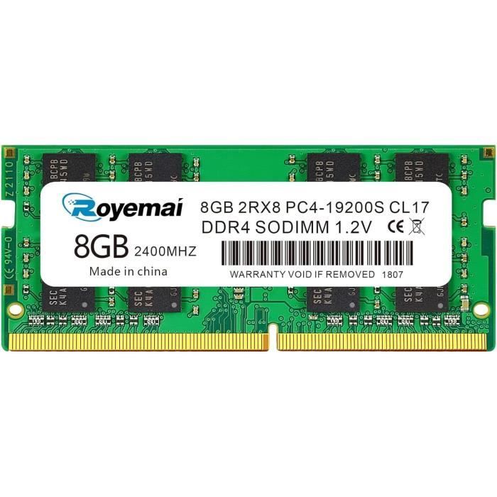 Mémoire Ram 8 Go Ddr4 Pc4-19200S 2400 Mhz 260 Broches Sodimm 1,2 V Cl17 ...