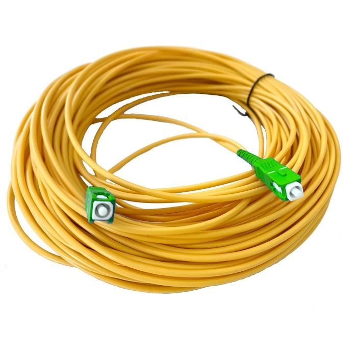 D.Square Câble À Fibre Optique 2 M Simplex G657A2 9-125µm Lszh Jaune ...