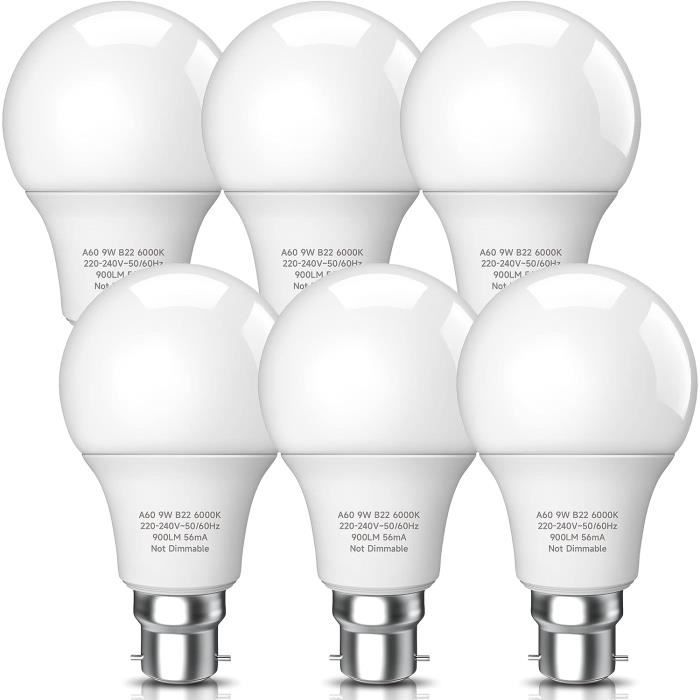 Bombubilla A60 Ampoule LED B22, Super Lumineuse 9W équivalent à Une ...